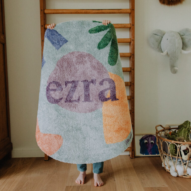 Kids rug | birth announcement | Mad About Mats